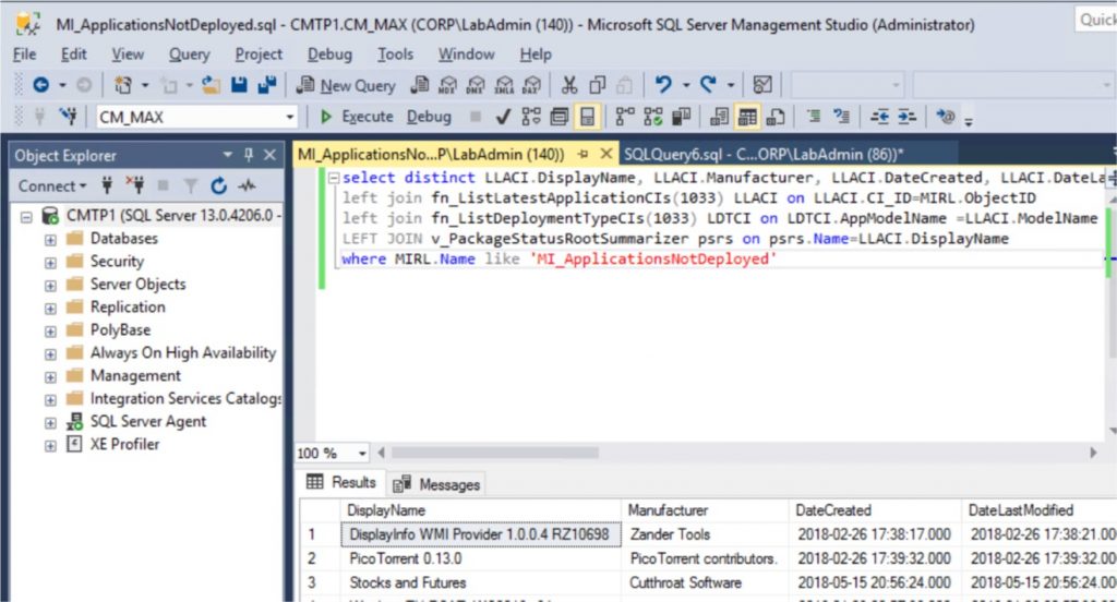 SQL queries to get SCCM Management Insights details - System Management Recipes